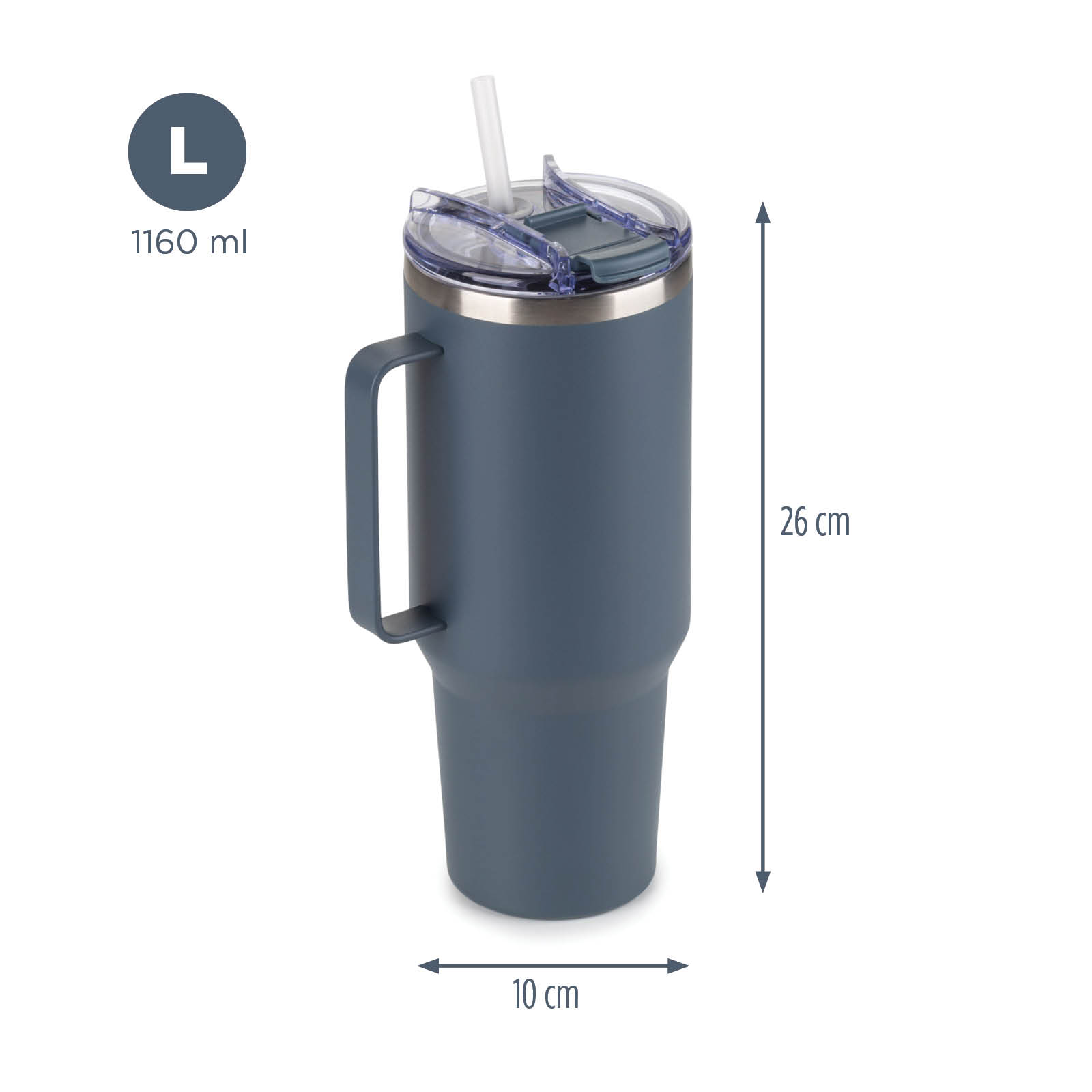 Termosica Rosmarino MegaCup 1160 ml, mornarsko-plava - Vitapur