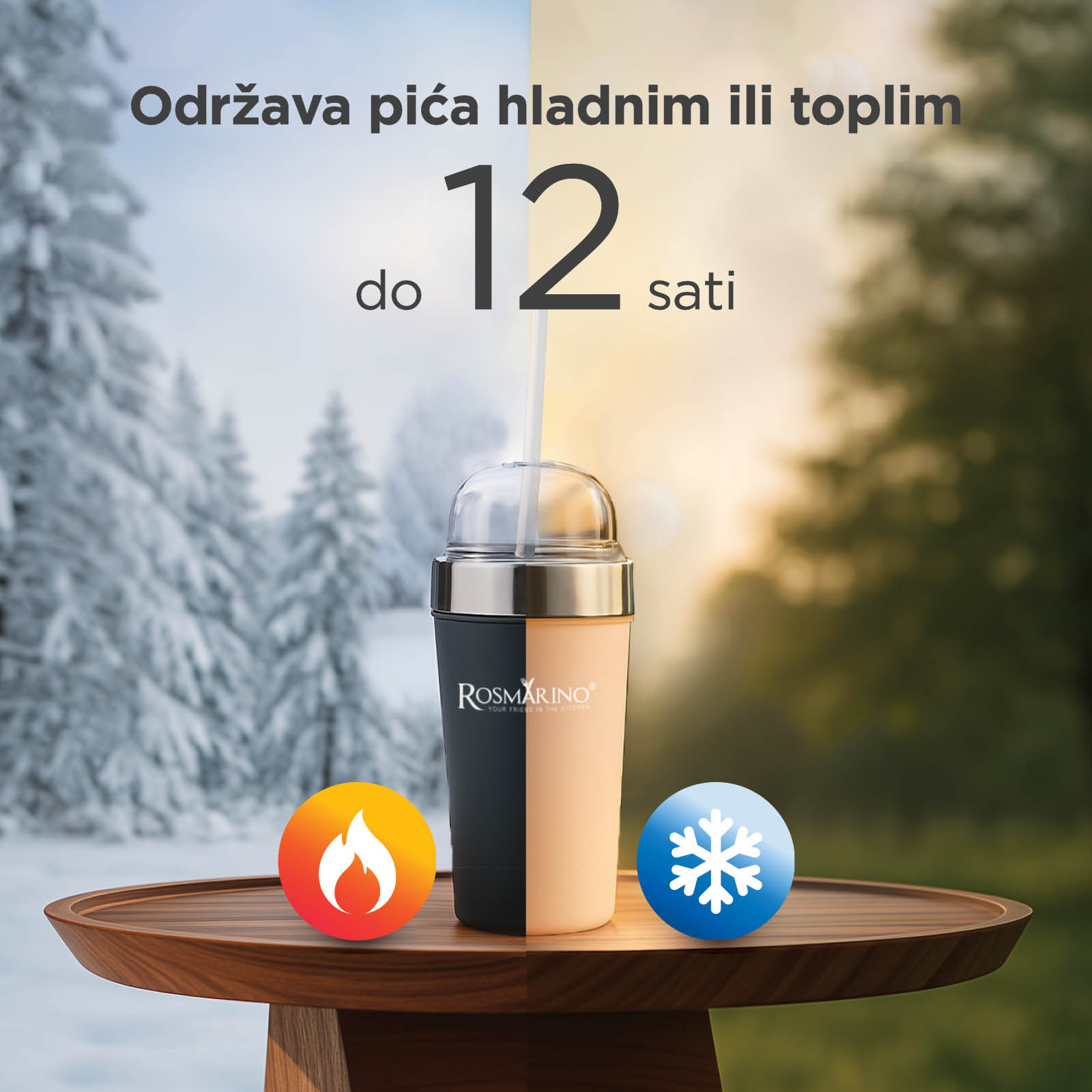 Termo čaša Rosmarino Sip`n`Chill 500 ml– mint - Vitapur